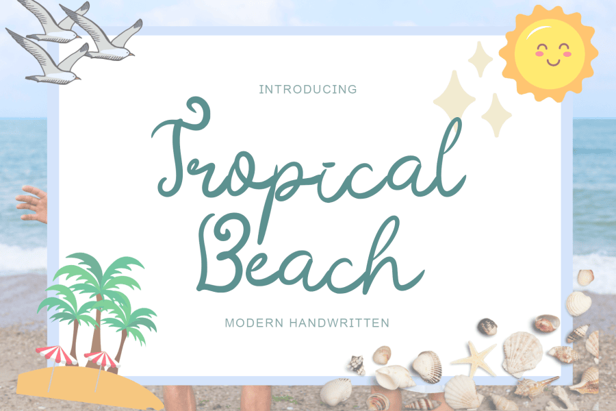 Tropical Beach Font · 1001 Fonts