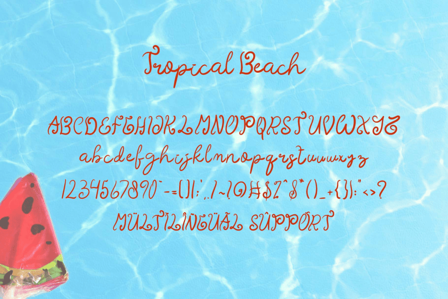 Tropical Beach Font · 1001 Fonts