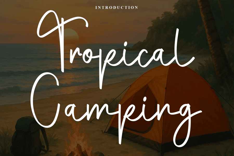 Tropical Camping Font · 1001 Fonts
