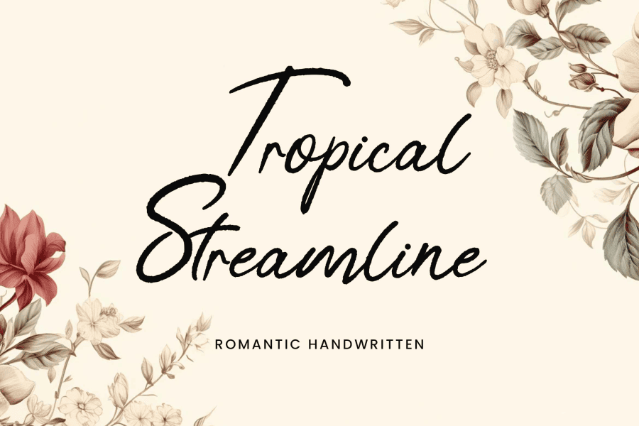 TropicalStreamline Font · 1001 Fonts