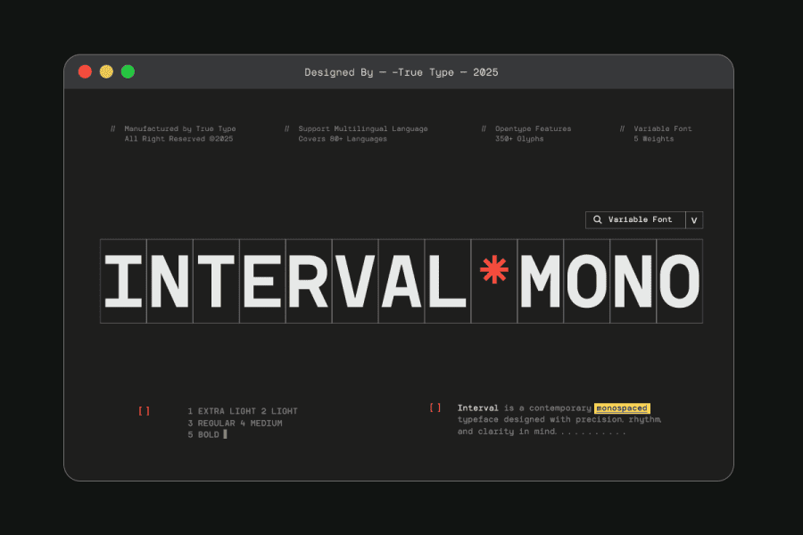 TRT INTERVAL Demo Font Family · 1001 Fonts