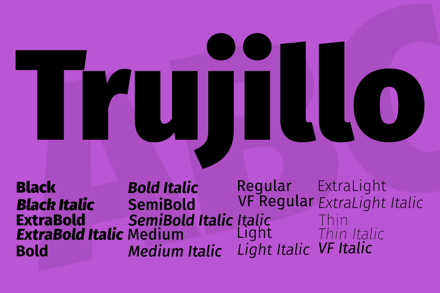 Trujillo Font Family · 1001 Fonts