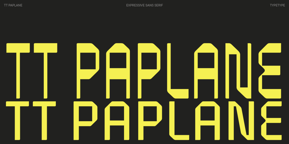 TT Paplane Trial Font Family · 1001 Fonts