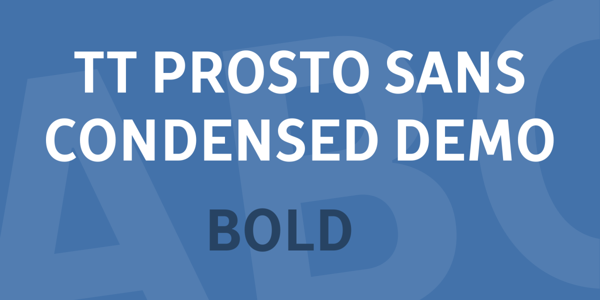 TT Prosto Sans Condensed DEMO Font · 1001 Fonts