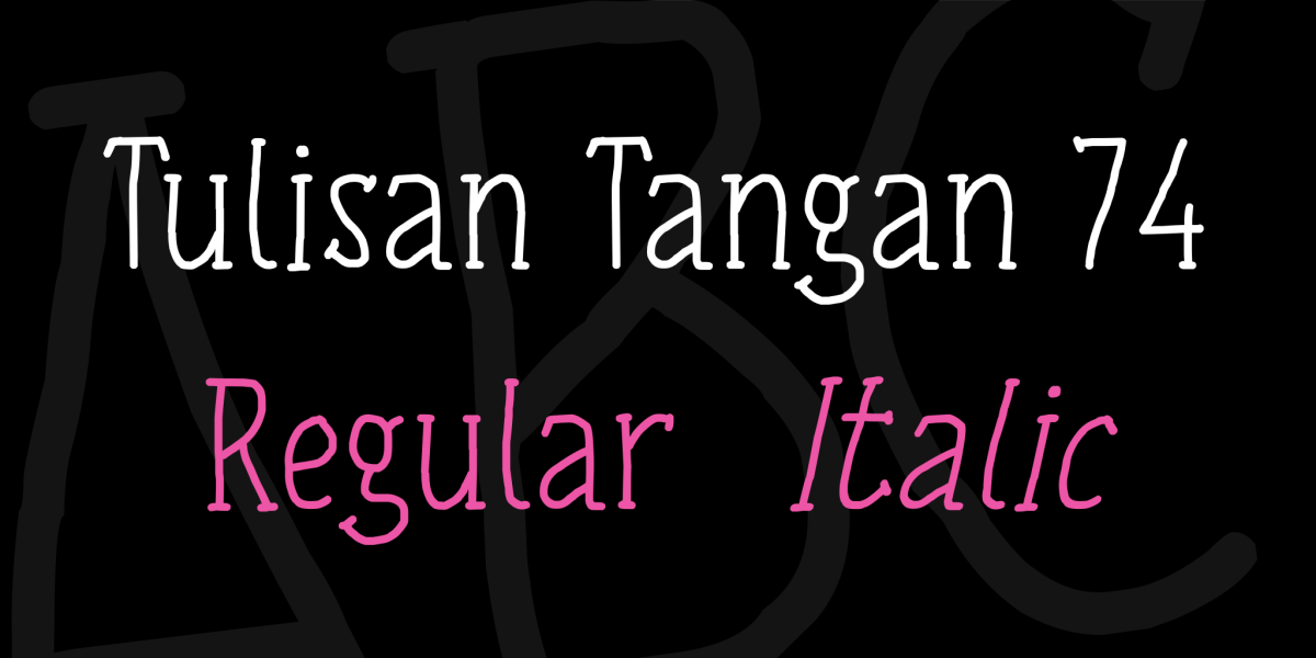 Tulisan Tangan 74 Font Family · 1001 Fonts