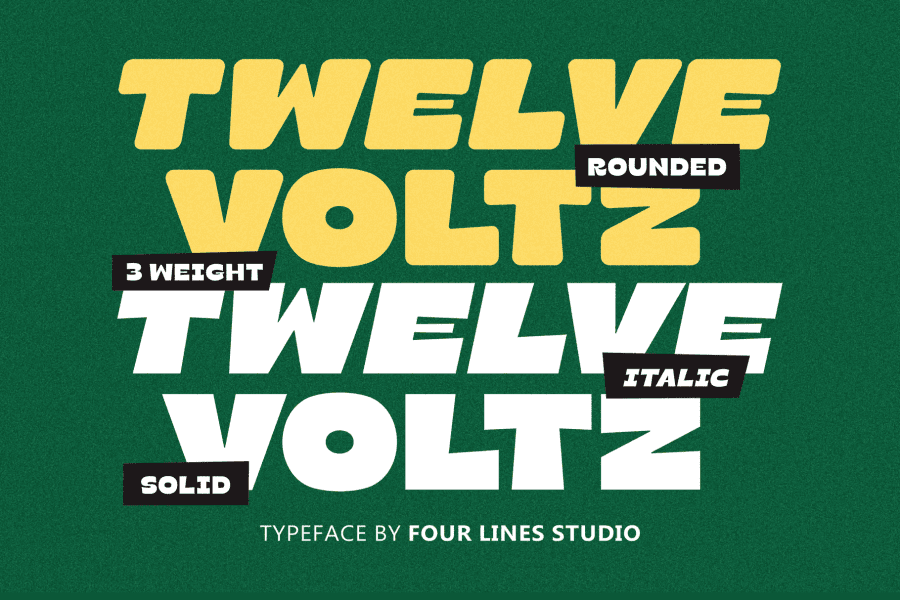 Twelve Voltz Font Family · 1001 Fonts