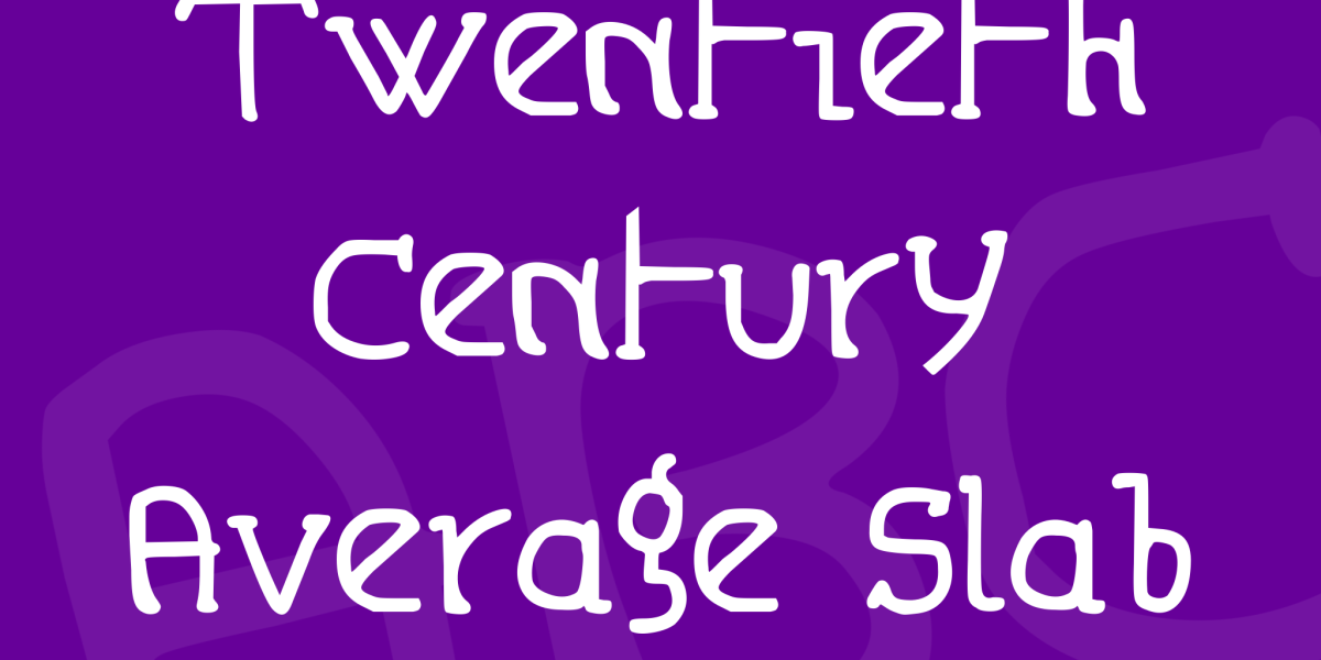 Twentieth Century Average Slab Font · 1001 Fonts