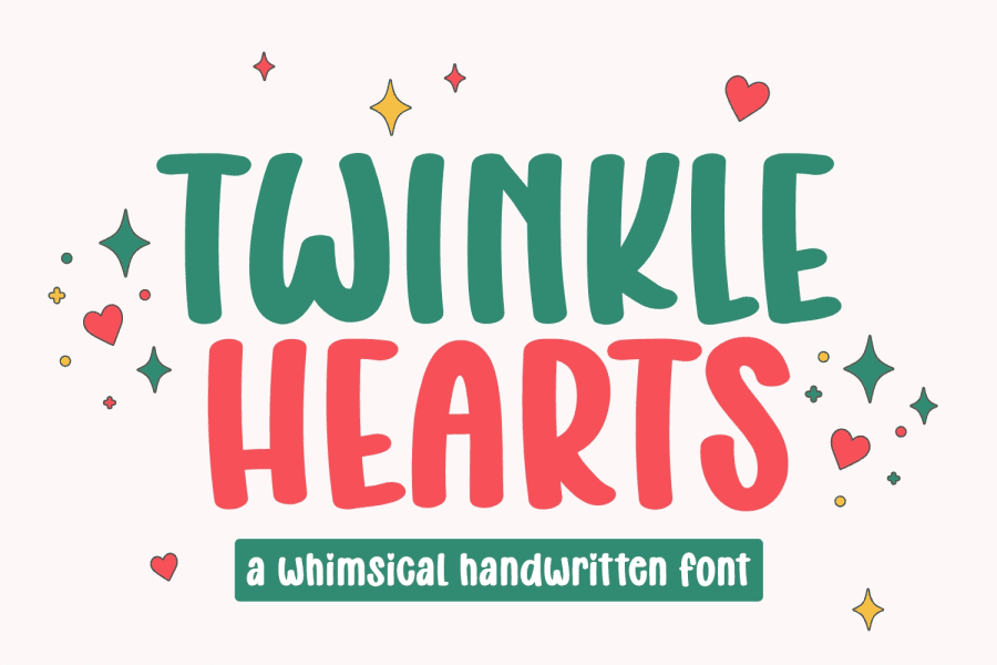 Twinkle Hearts Font · 1001 Fonts