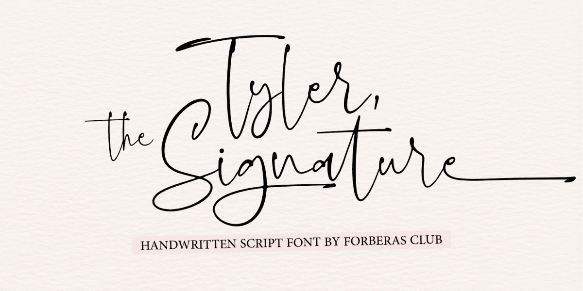 Tyler, the Signature Font · 1001 Fonts