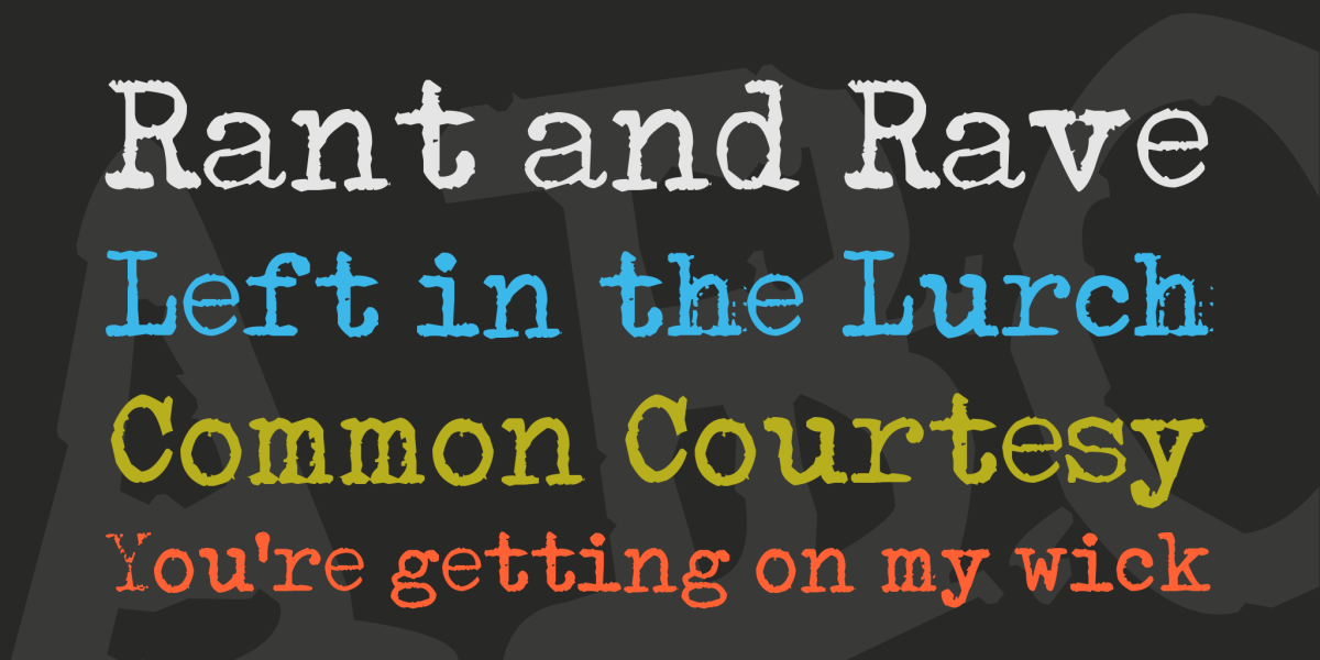 4 Free Typewriter, Rough, Eroded, Regular, Grunge Fonts · 1001 Fonts