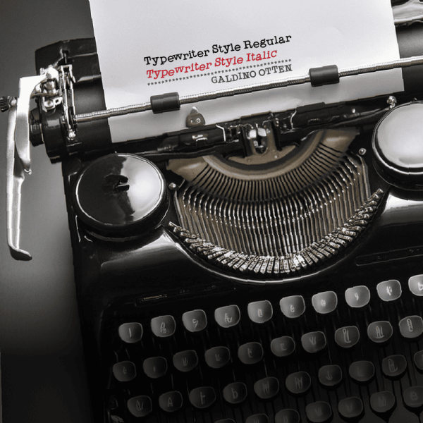 Typewriter Style Font Family · 1001 Fonts