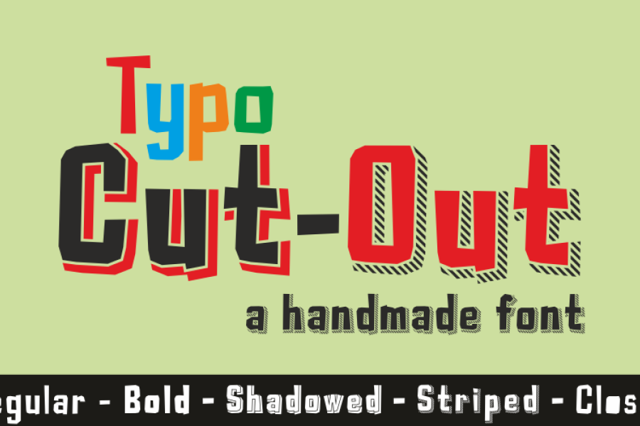 Typo Cut-Out Demo Font Family · 1001 Fonts