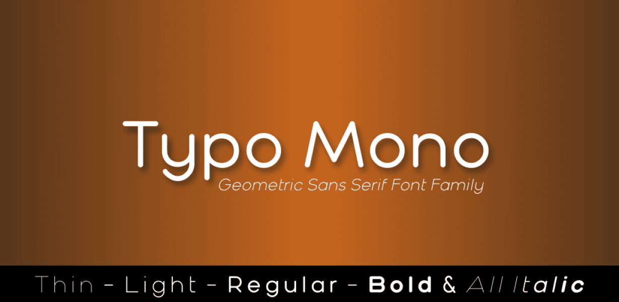 Typo Mono Demo Font Family · 1001 Fonts
