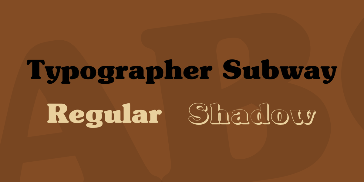 Typographer Subway Font Family · 1001 Fonts