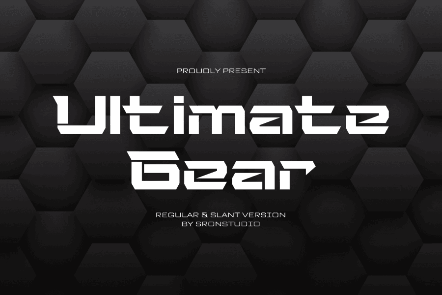 Ultimate Gear Font Family · 1001 Fonts