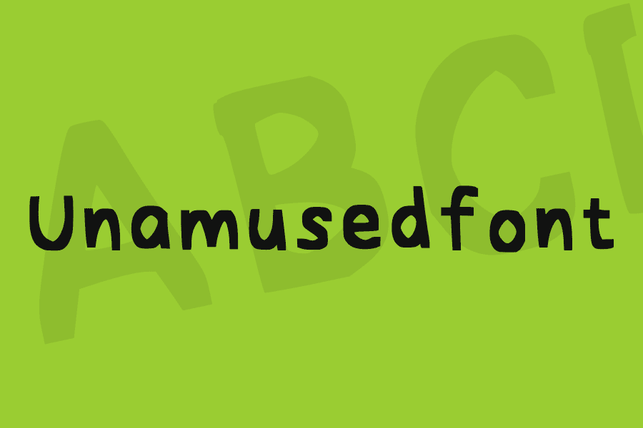 Unamusedfont Font · 1001 Fonts