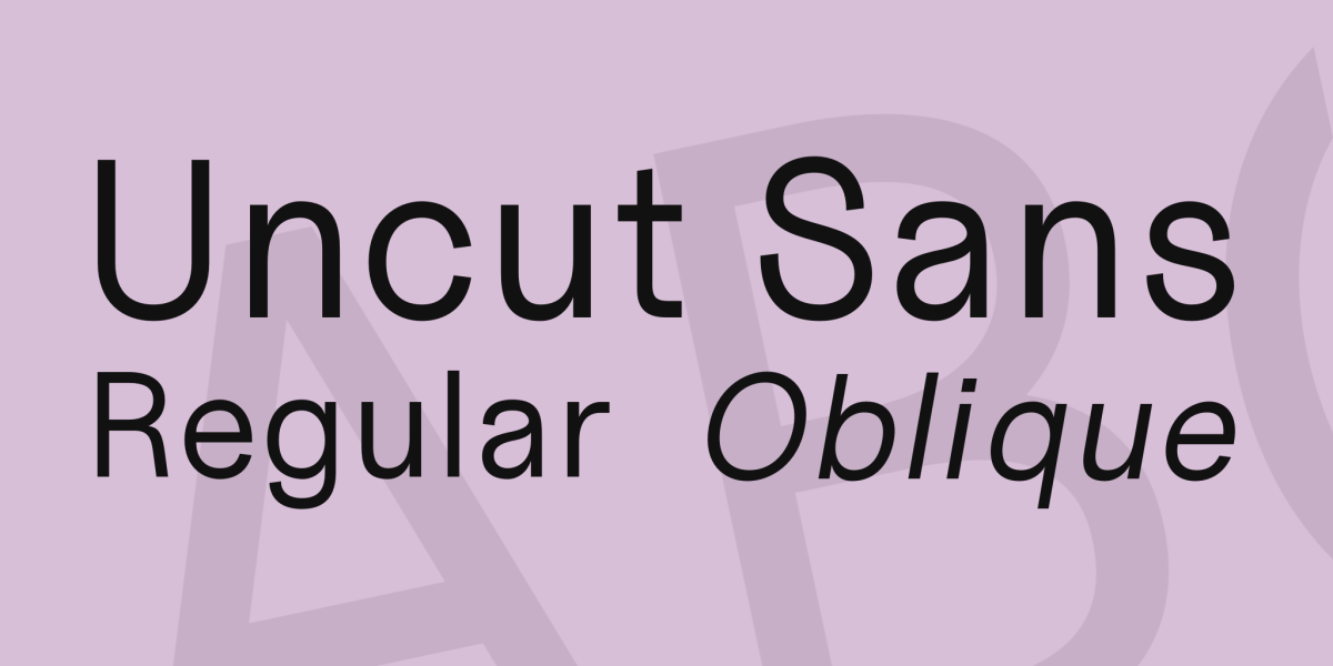 Uncut Sans Font Family · 1001 Fonts