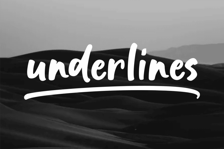 Underlines Handwritten Font · 1001 Fonts