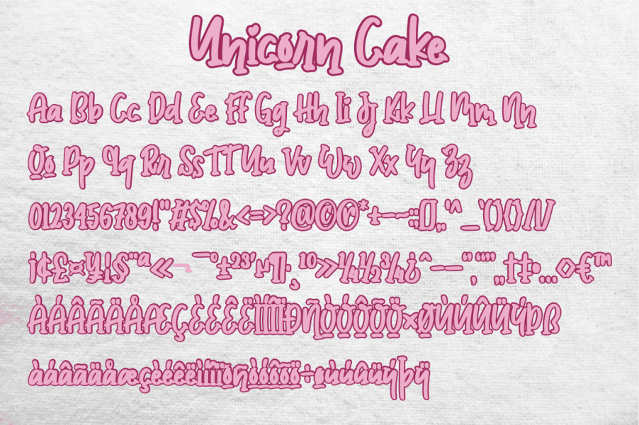 Unicorn Cake Font · 1001 Fonts