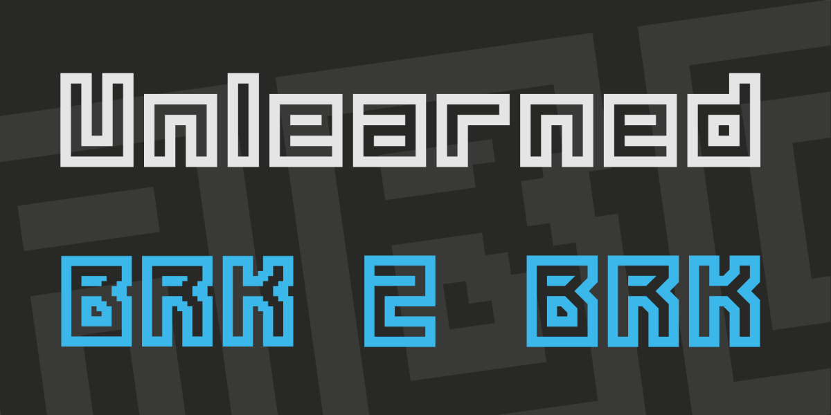 Unlearned Font Family · 1001 Fonts