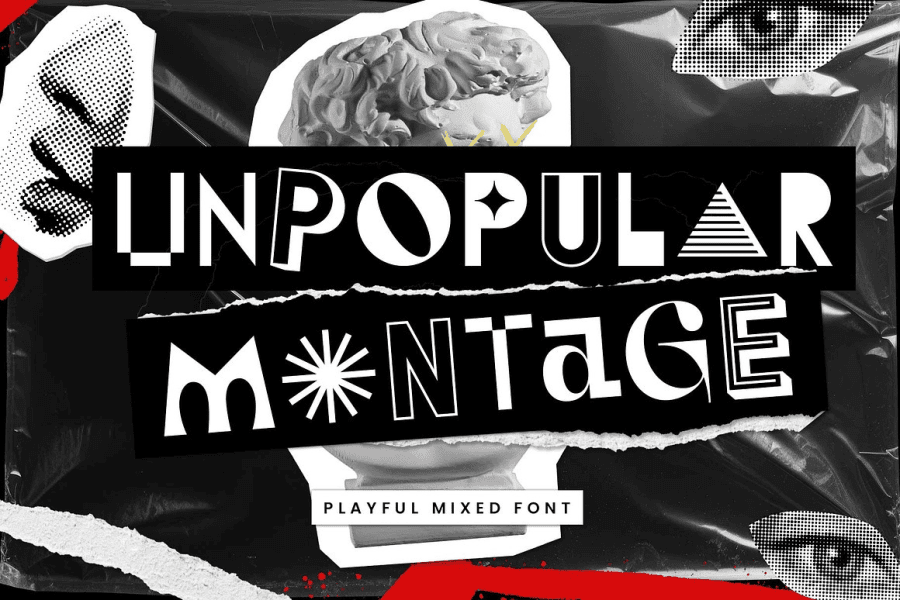 Unpopular Montage Font · 1001 Fonts