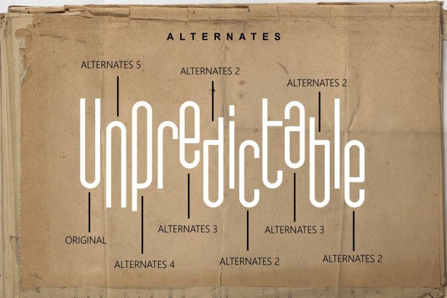 Unpredictable Font · 1001 Fonts