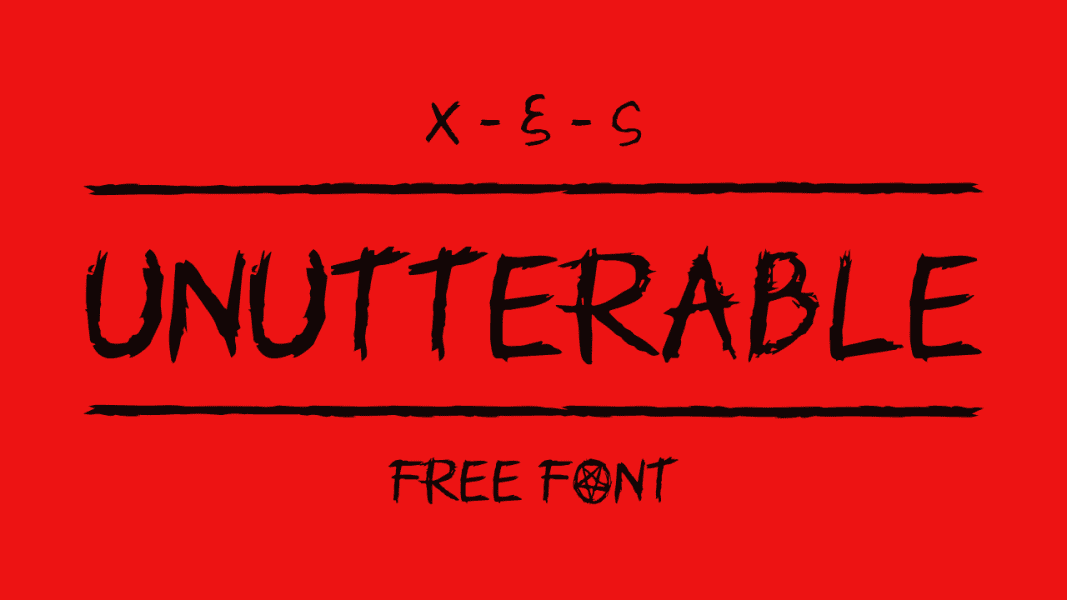 Unutterable Font Family · 1001 Fonts