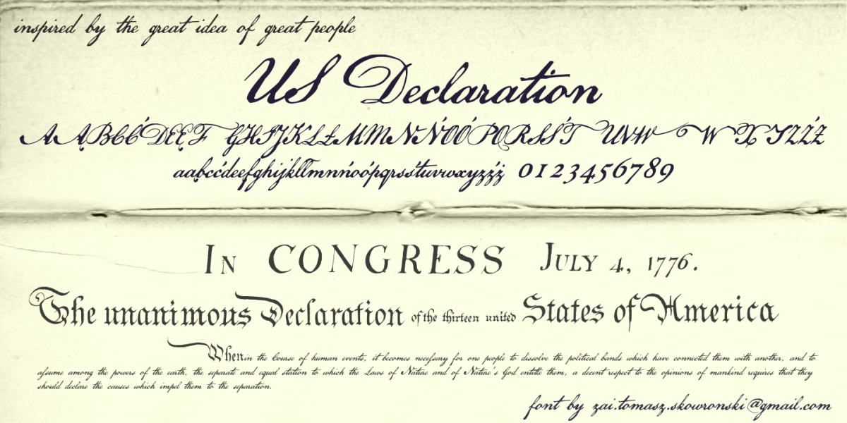 US Declaration Font · 1001 Fonts