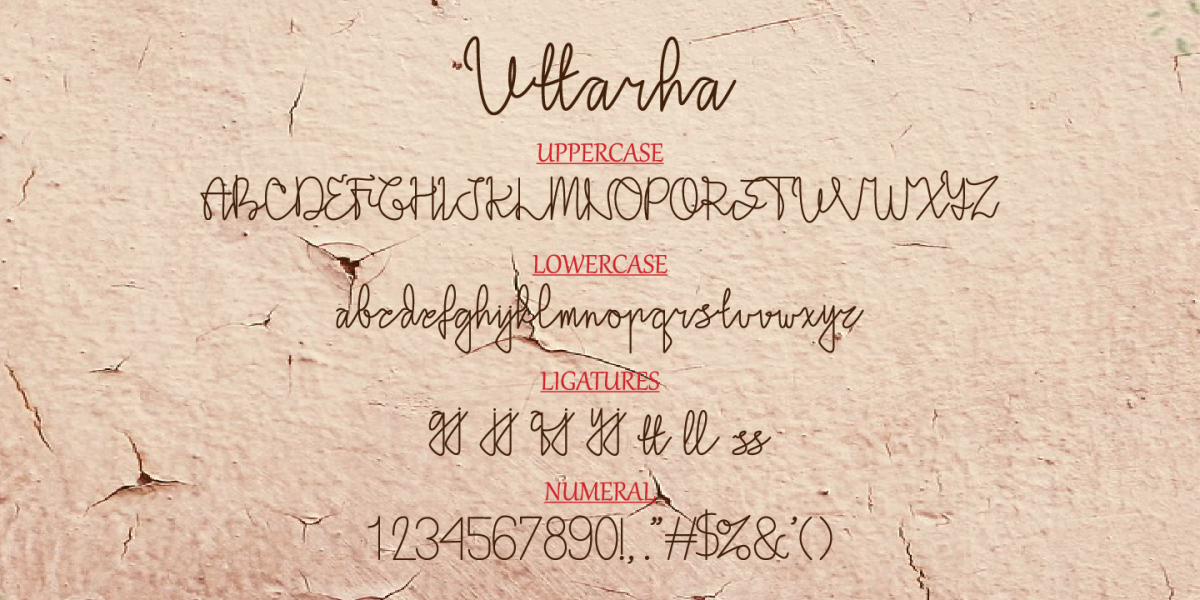 Uttarha Font · 1001 Fonts