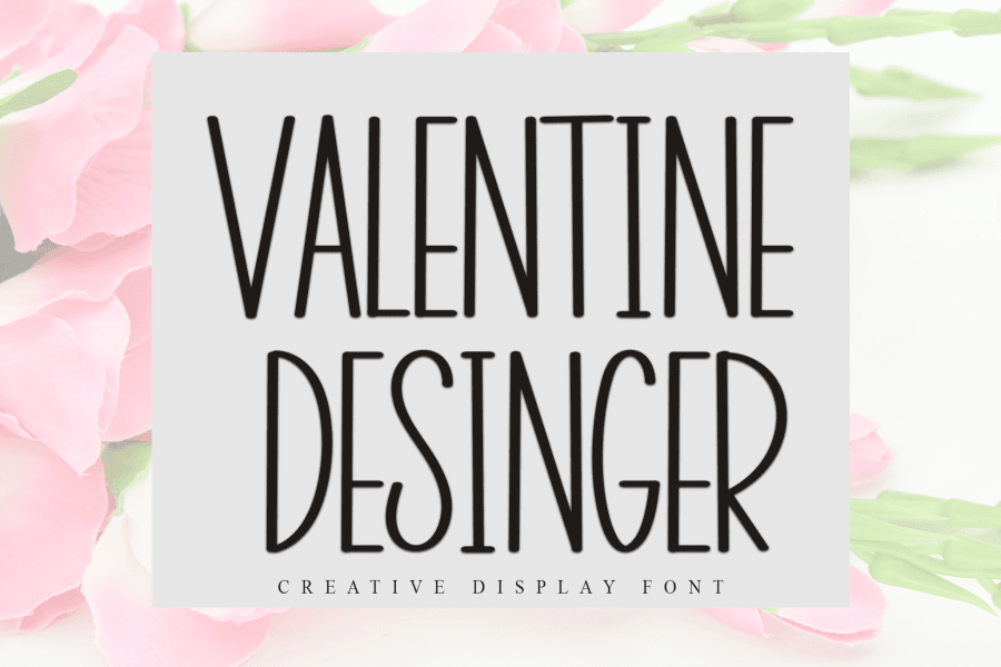 VALENTINE DESINGER Font · 1001 Fonts