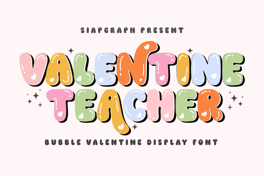 Valentine Teacher Font · 1001 Fonts