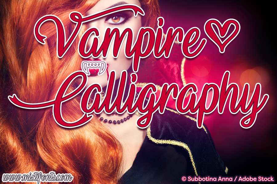 Vampire Calligraphy Font · 1001 Fonts