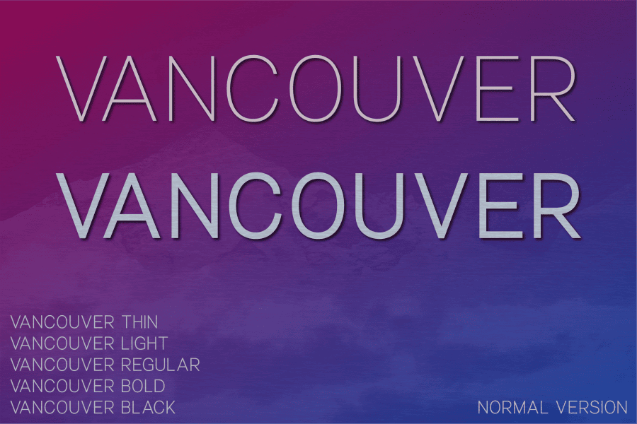 Vancouver Font Family · 1001 Fonts