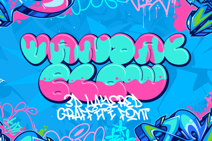 1 Free 3d, Decals, Graffiti Font · 1001 Fonts