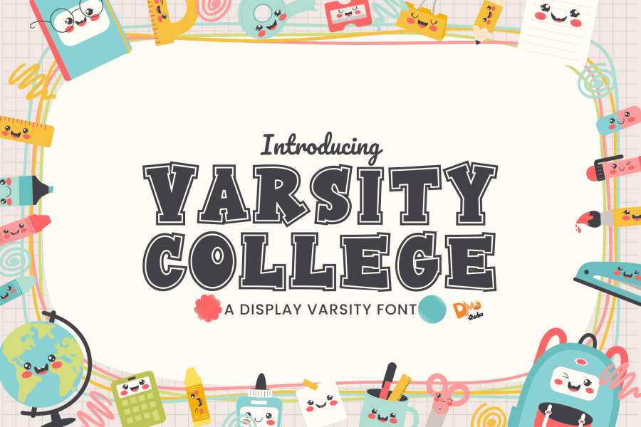 Varsity College Font · 1001 Fonts