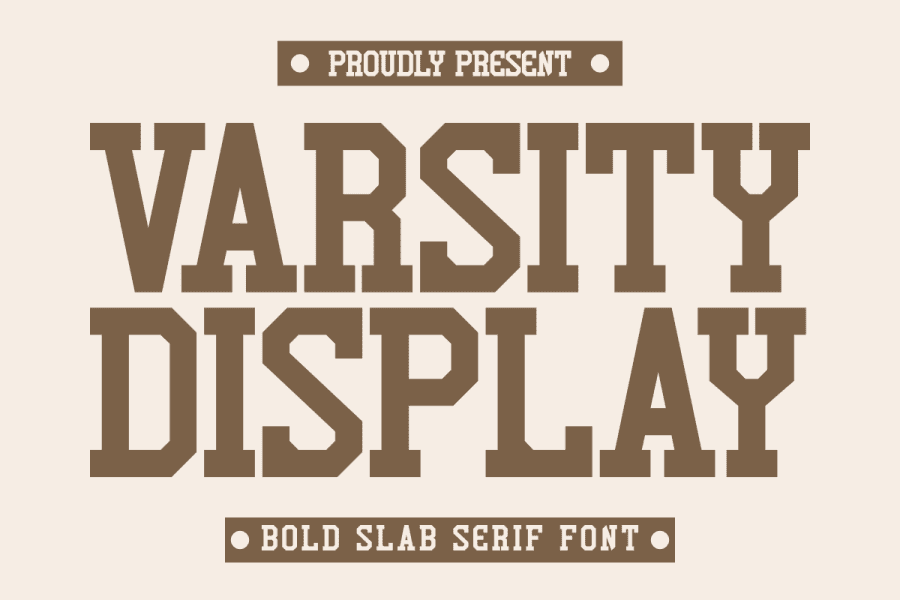 Varsity Display Font · 1001 Fonts