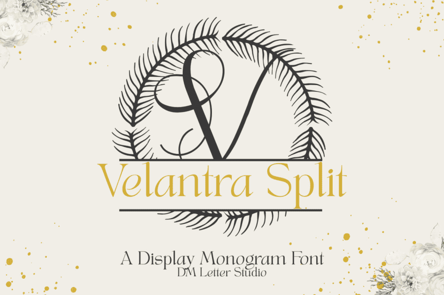 1 Free Personalized Name Sign, Refined Split Monogram, Velantra Split ...