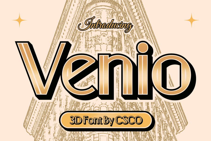 Venio 3D Demo Font · 1001 Fonts