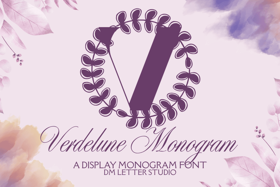 Verdelune Monogram Font · 1001 Fonts