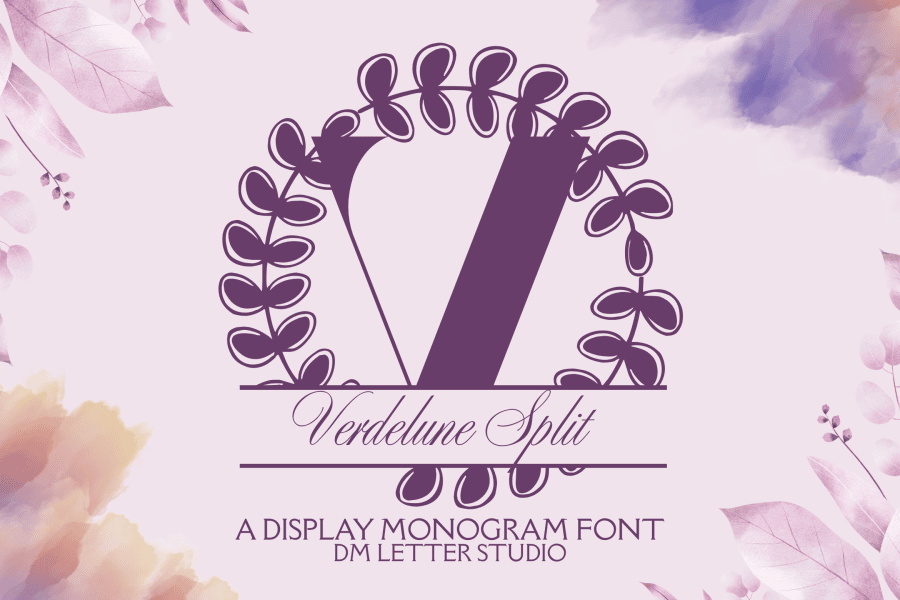 1 Free Verdelune Split Monogram Font · 1001 Fonts