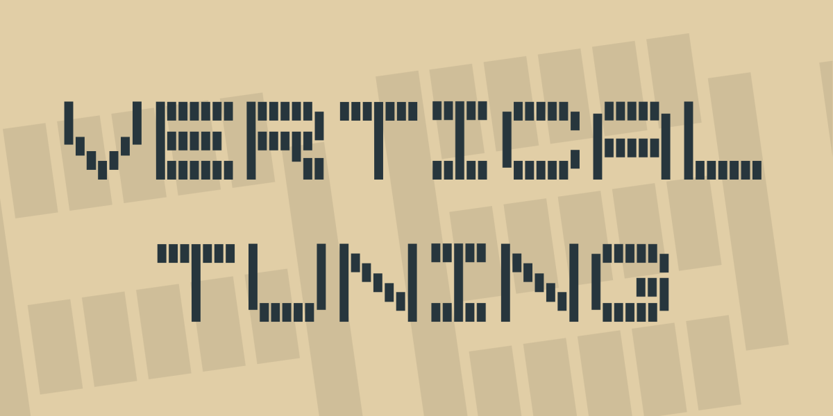 Vertical Tuning Font · 1001 Fonts