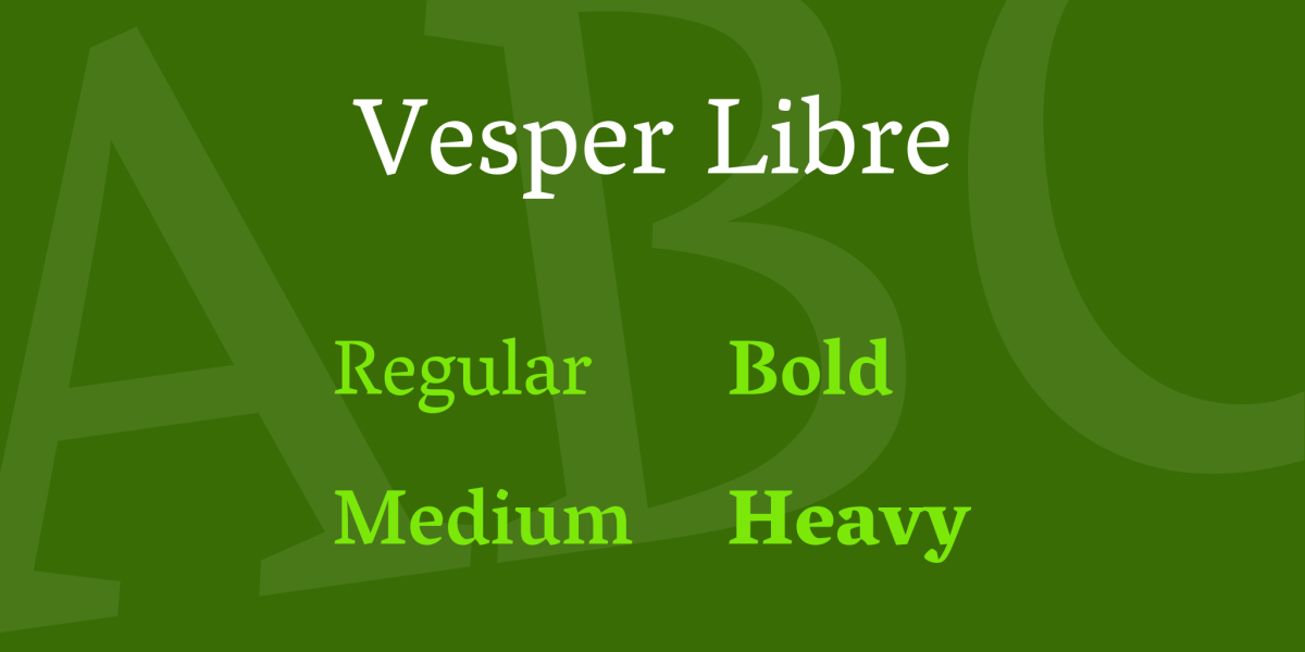 Vesper Libre Font Family · 1001 Fonts