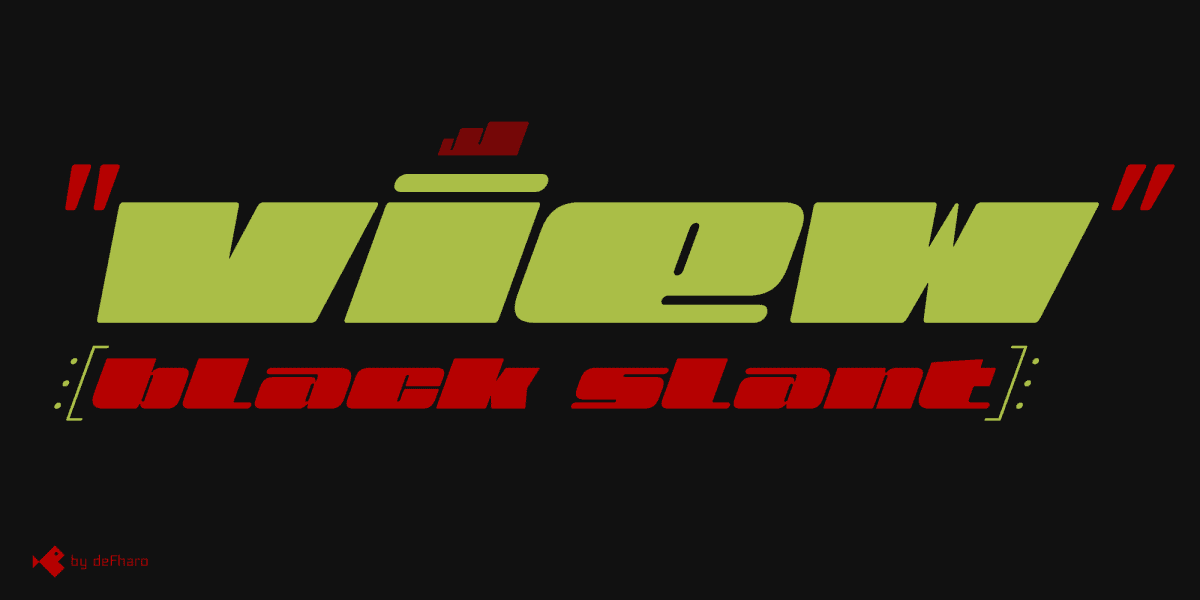View Slant Font · 1001 Fonts