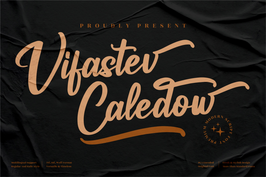 Vifastev Caledon Font Family · 1001 Fonts