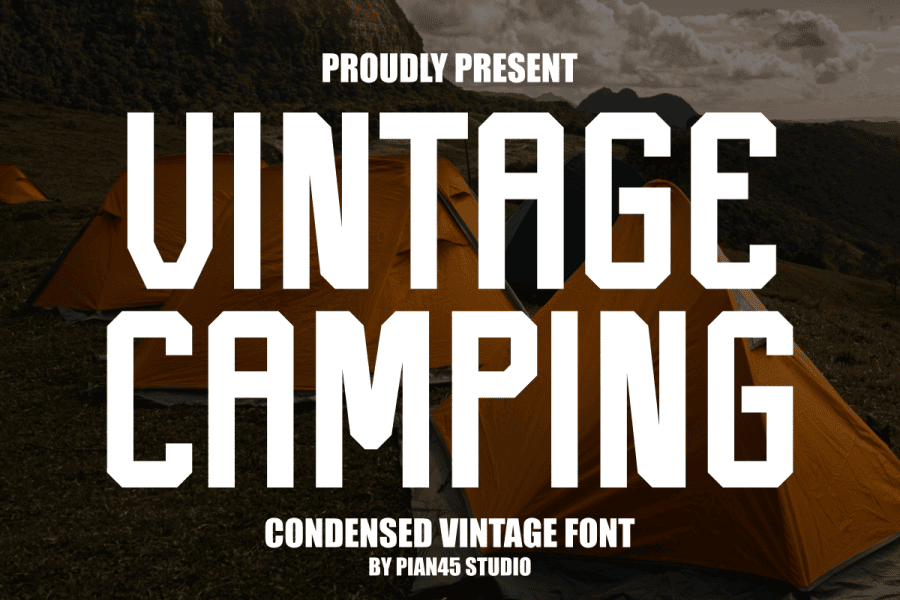 Vintage Camping Font · 1001 Fonts