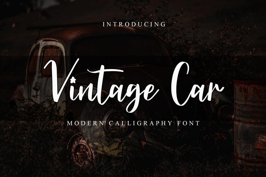 Vintage Car Font · 1001 Fonts