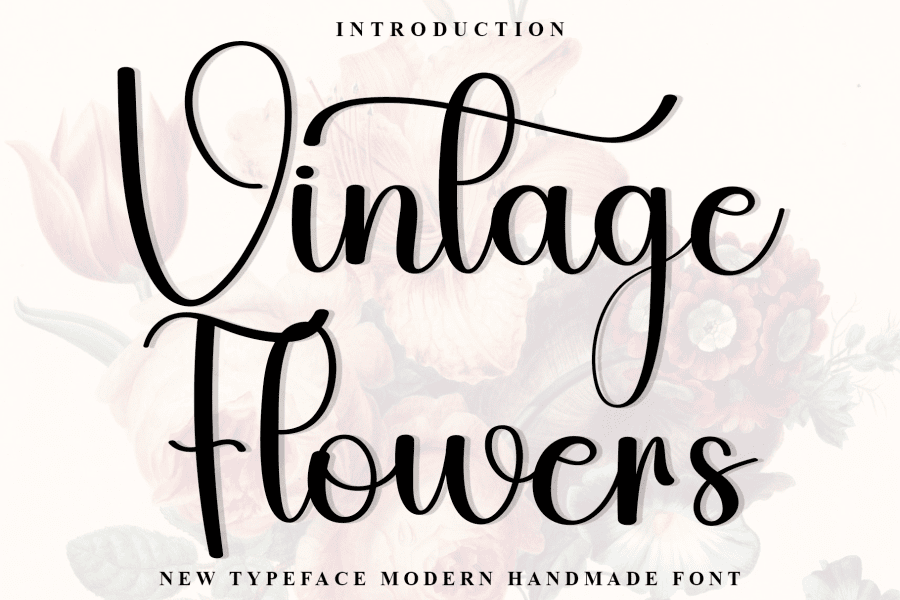 Vintage Flowers Font · 1001 Fonts