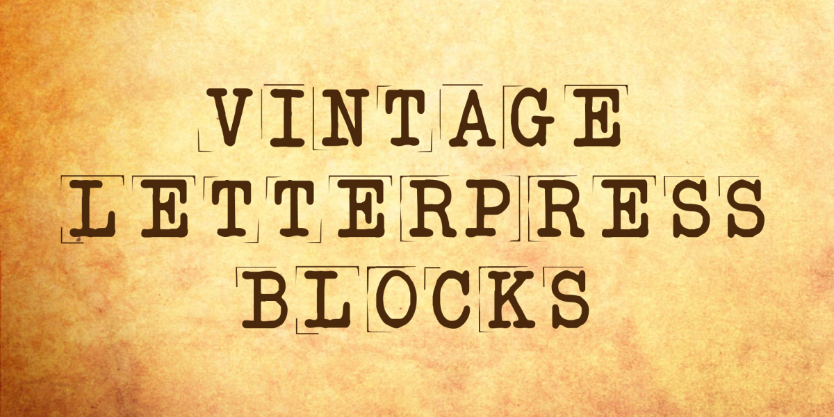 vintage letterpress blocks Font · 1001 Fonts