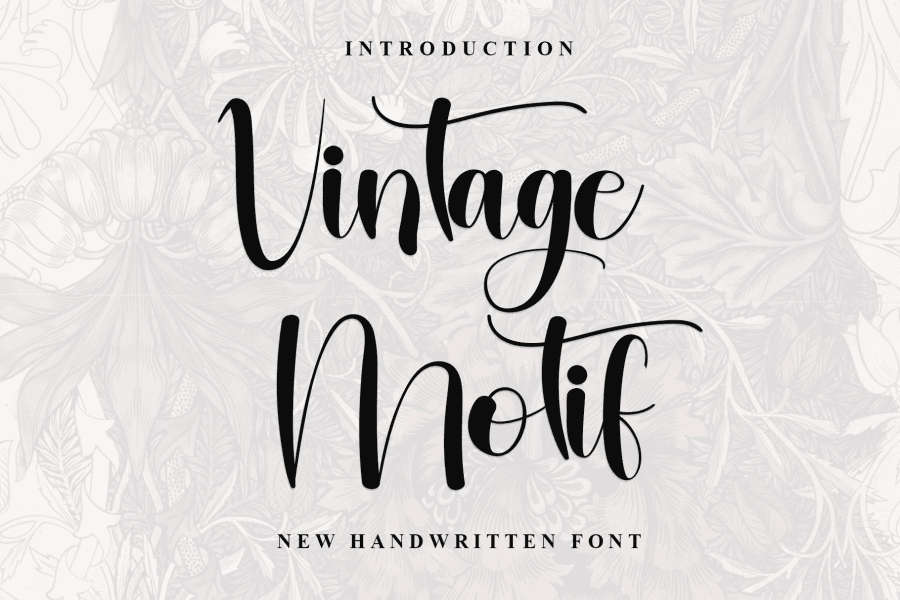 Vintage Motif Font · 1001 Fonts