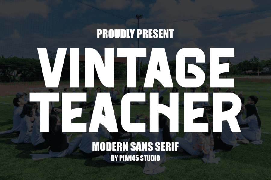 Vintage Teacher Font · 1001 Fonts